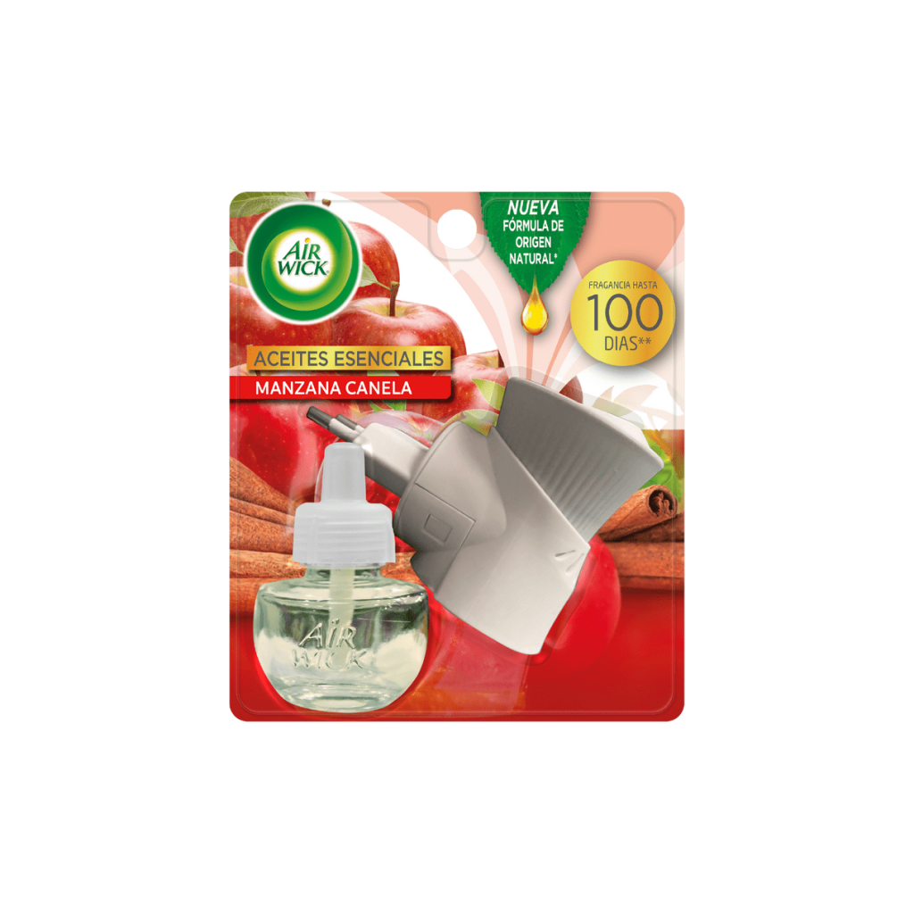 Desodorante Ambiental Air Wick Aparato Eléctrico Manzana Canela + repuesto 21 Ml. – SUPPLY SPA