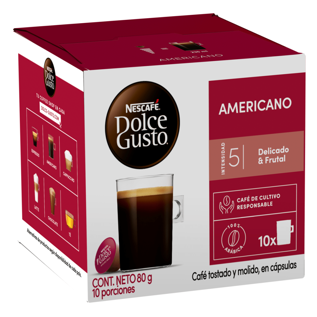 Cápsula Nescafé Dolce Gusto Americano 10 Cápsulas – SUPPLY SPA